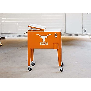Leigh Country TX 93785 60qt. Rolling Cooler, Texas Longhorn, Orange