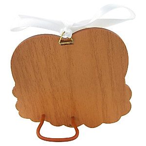 Needzo Bless This Baby with Guardian Angels Hanging Wooden Crib Medal with Prayer Card, 3 3/4 Inch