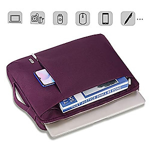 LANDICI 360° Protective Laptop Sleeve 13-14 Inch, Computer Bag Carrying Case for MacBook Air 13 M1/2022 M2, MacBook Pro 13/14 2021, Chromebook 14, Women, Slim, Shockproof, Waterproof, Purple