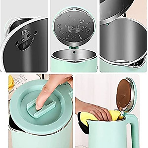 SURURA Electric Kettle, Double Wall 304 Stainless Steel 2.3L Hot Water Boiler, 1500W Tea Kettle with Auto Shut-Off & Boil Dry Protection, BPA-Free, LED Indicator (Color : Orange)