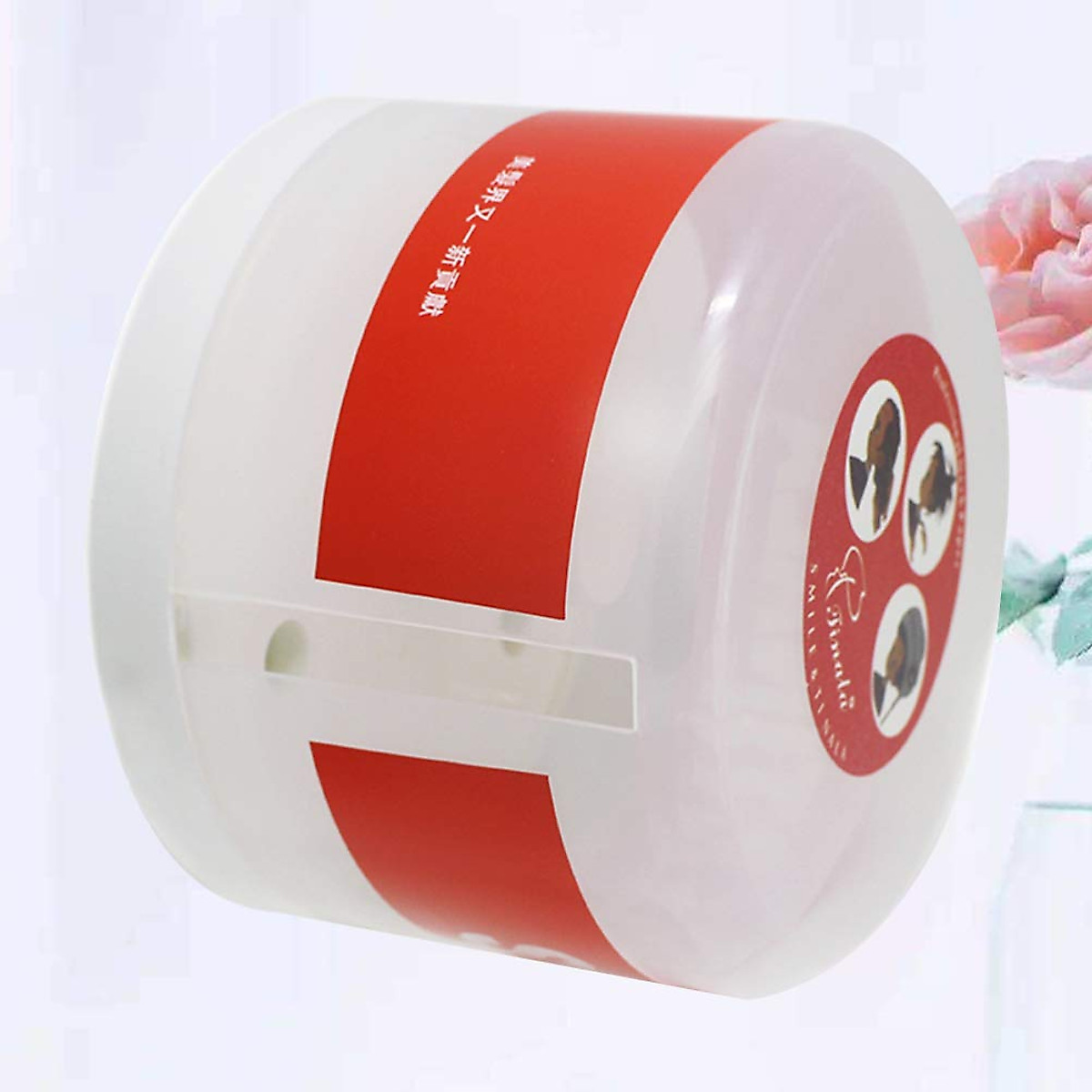 LEORX Neck Paper Dispenser Empty Neck Covering Paper Roll Clear Holder with Suction Cups Hair Cutting Collar Paper Strip Storage Plastic Case for Home Barber Shop