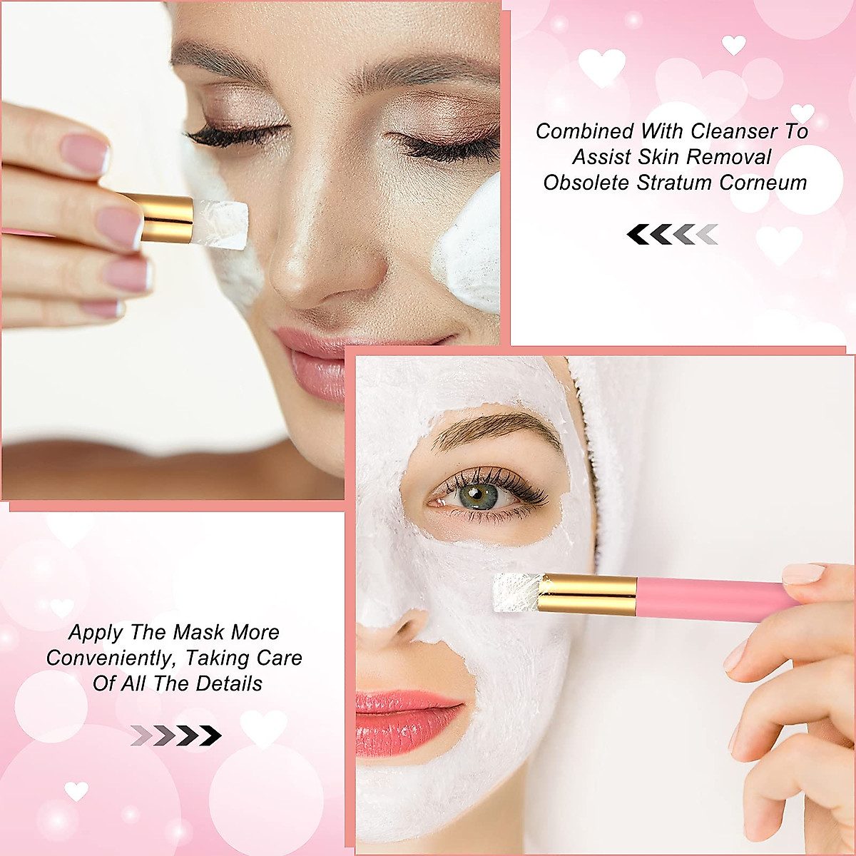 3 Pieces USB Mini Portable Fans Rechargeable Electric Handheld Air Conditioning Lash Shampoo Brushes Nose Blackhead Facial Cleaning Brush Plastic Wash Bottle (Pink)