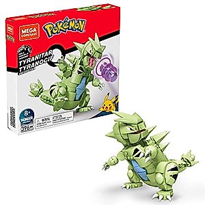 ​MEGA Pokémon Tyranitar building set with 396 compatible bricks and pieces, toy gift set