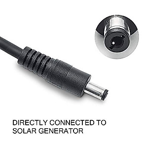WOLFWILL Solar Panel Adapter Cable to DC 5.5mm x 2.1mm - Universal Charge Adapter Connector for All Power Solar Panel and Portable Solar Generator Inverter