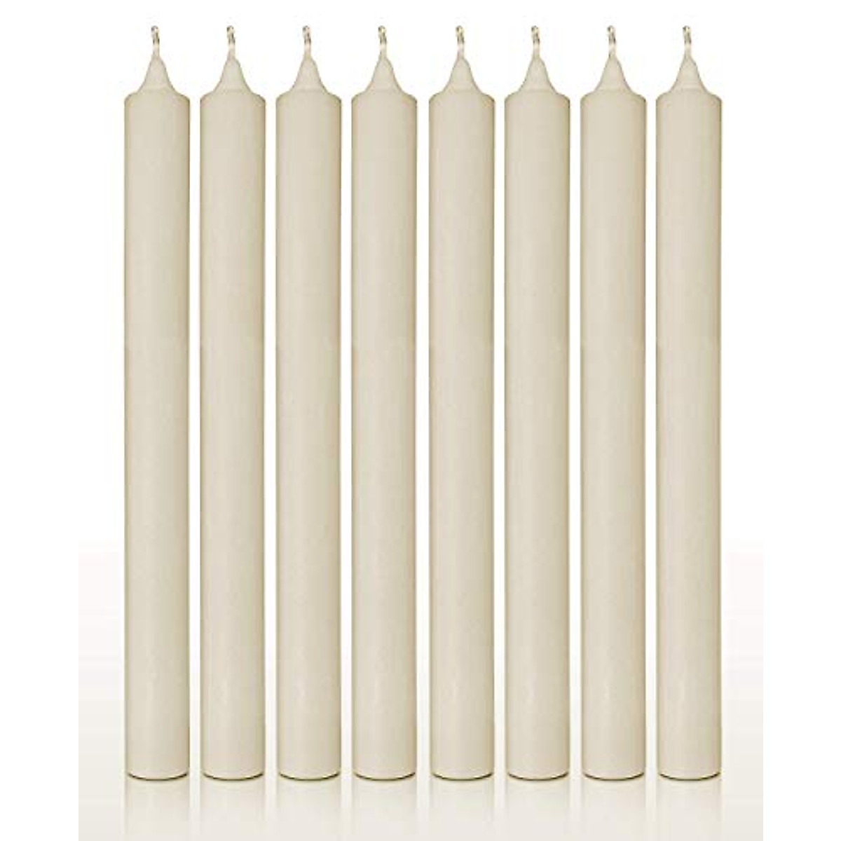 Hyoola 10 Inch Dinner Candles - 12 Pack - Wool White Tall Candles - Unscented Rustic Candles - Long Burning Candle Sticks