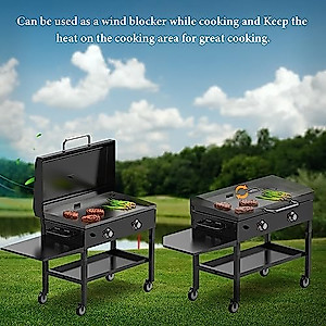 Hinged Lid for Blackstone 28 Inch Griddle Grill,Griddle Hard Cover Hood-BBQ Accessories for Blackstone 28"