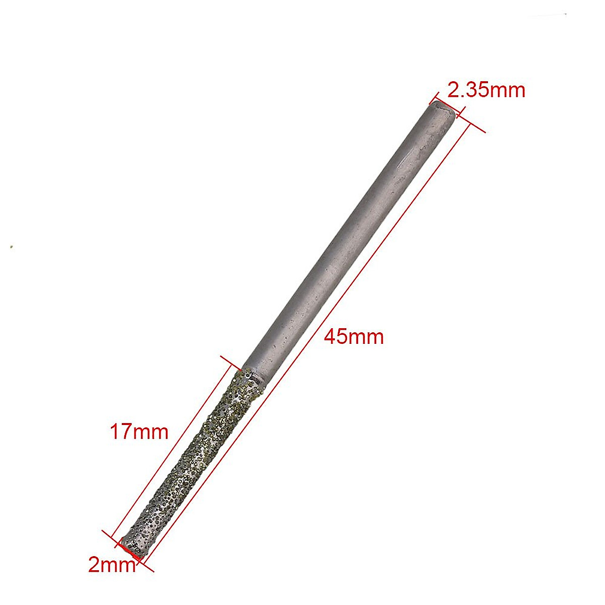 BQLZR 2MM Silver Extended Gems Drill Bits Bowlder Pearls Jewelry Agates Hole Coated Drill Bits Pack of 10