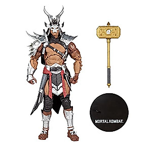 McFarlane Toys Mortal Kombat Shao Kahn (Platinum Kahn) 7" Action Figure with Accessories