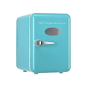 Frigidaire EFMIS137-BLUE Portable Retro 6-can Mini Fridge, Blue