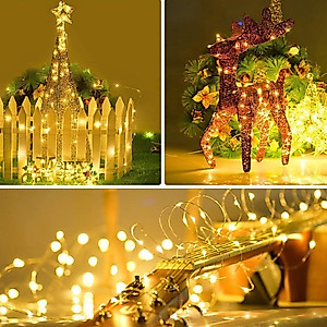 Svarog 2 Packs LED String Lights with Remote Control,Battery Operated Fairy String Lights,16ft 50LED Waterproof Copper Wire Starry Fairy Light for Bedroom Wedding Party Xmas Festival Deco(Warm White)