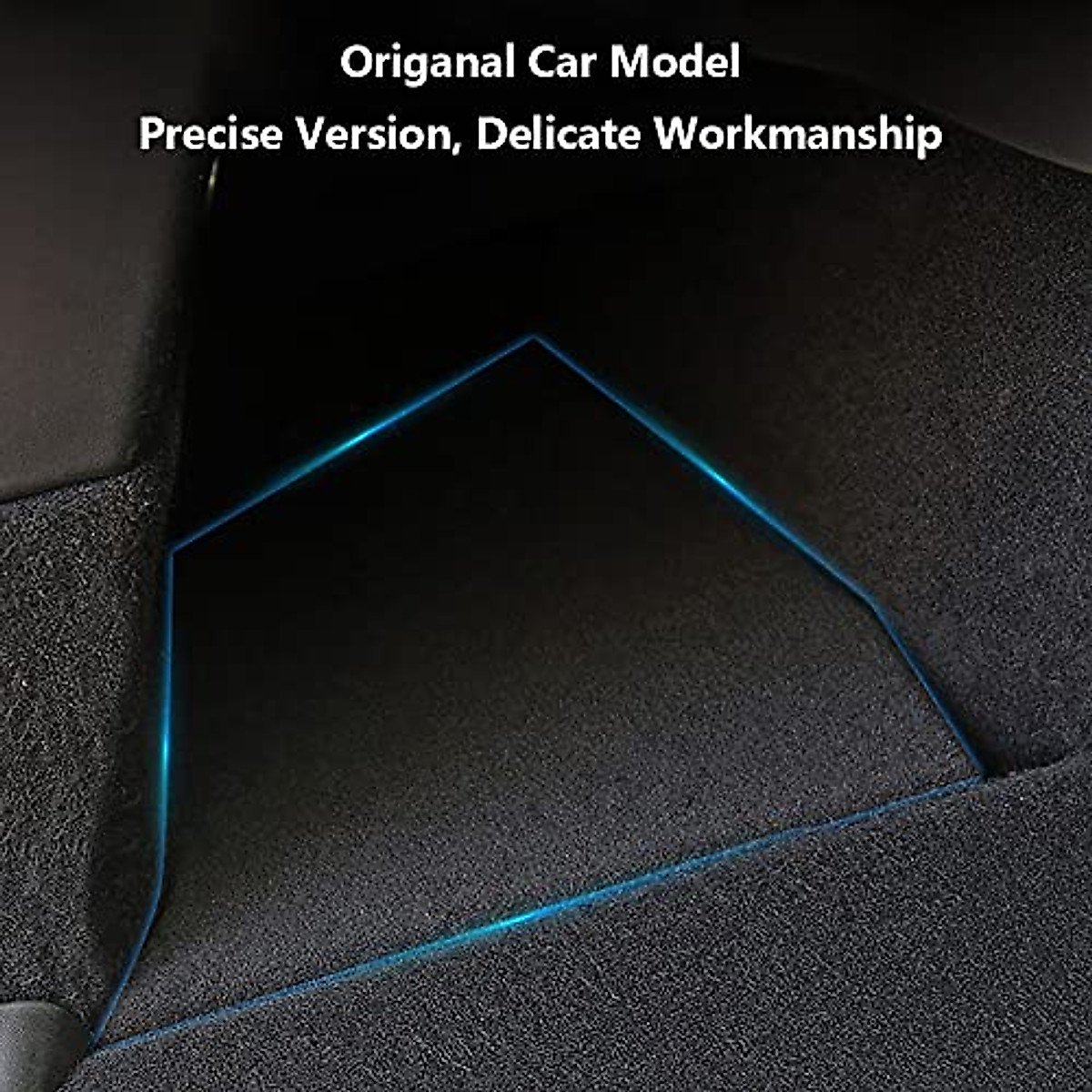 TOTMOX Car Rear Trunk Organizer Storage Boxs with Cover Compatible with Tesla Model Y 2020 2021 2022