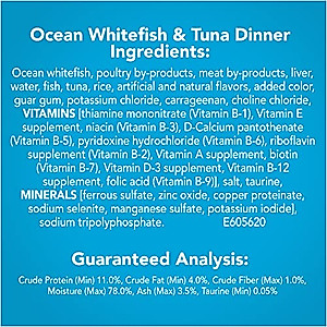 Cat Food, Ocean Whitefish & Tuna, 5.5-oz. Can, Pack of 24