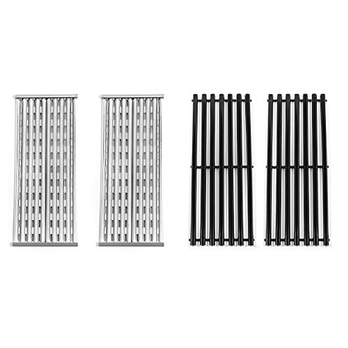 Replace parts 2 Pack Stainless Steel and Porcelain Steel Cooking Grid Replacement for Charbroil 463273614, 466241013,466246910, 466247110 Gas Grill Models
