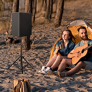 Yexcend Speaker Cover for 12 Inch PA/DJ Powered Speaker Mounted on Stand, Outdoor Speaker Covers UV Protection Water Resistant Dustproof 600D Oxford Cloth(Black)