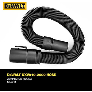 DEWALT DXVA19-2600 Vacuum Extended Super Flex Hose Fits for 1-7/8" Hose, Compatible with DXV04T , Black