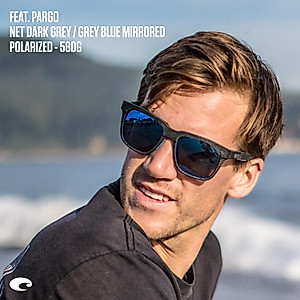 Costa Del Mar Man Sunglasses Dark Gray Frame, Blue Mirror Lenses, 61MM