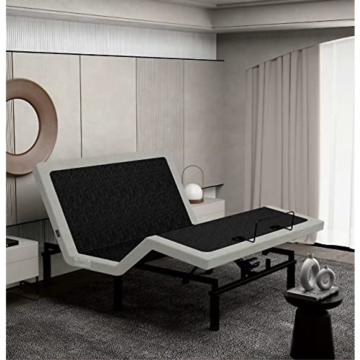 Irvine Home Collection King Adjustable Base with 10-Inch Gel Memory Foam Mattress Combo Set,D02KM