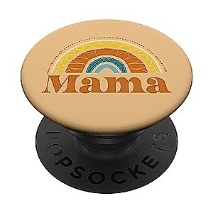 Boho Rainbow Mama Bohemian Aesthetic Matching Family Mom PopSockets Swappable PopGrip