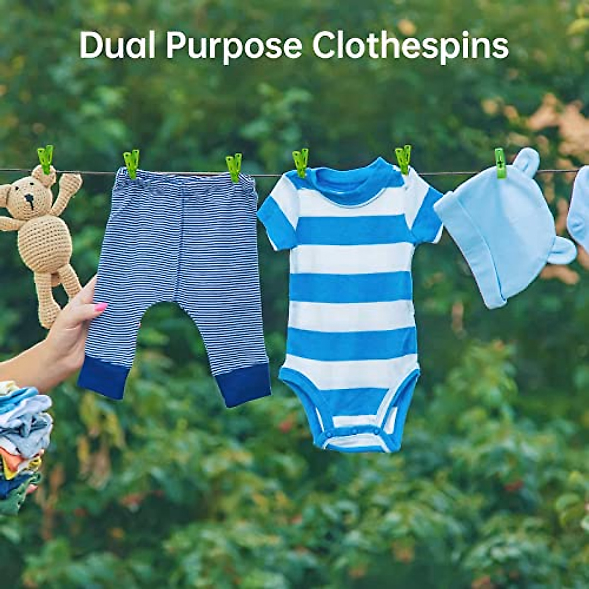 Mbillion Retractable Clothesline Indoor Outdoor,Heavy Duty Clothes Drying Laundry Line Retracting Hanging Clothes Line with Lock to Prevent Sagging White