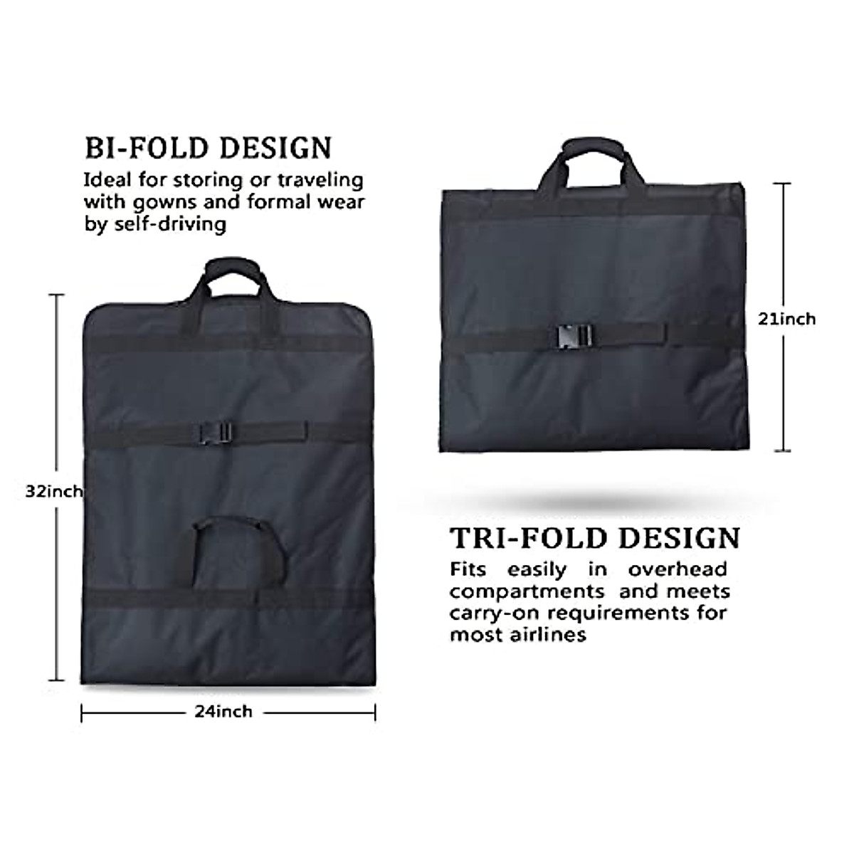 52'' Extra Long Dress Garment Bag, Premium & Breathable Tear-resistant Hanging Suit Cover for Travel and Storage