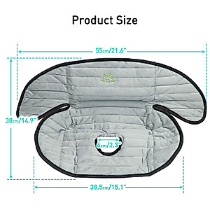 Anmas Home Piddle pad Car Seat Protector - Car Seat Saver Stroller Potty Pad, Baby Car Seat Cover, Car Seat Waterproof Liner for Potty Training Prevent Dipper Leaking 20x15 inch Black 2PCS(Black+gray）