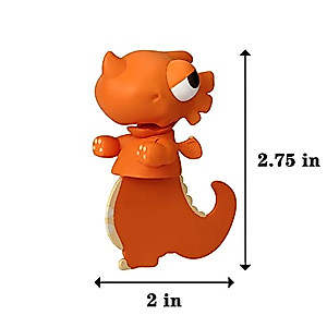3D Dragon Bookmarks for Kids, Funny Cartoon Animal Bookmarks, Wacky Pals Bookmarks for Boys and Girls Birthday Gifts (Orange)