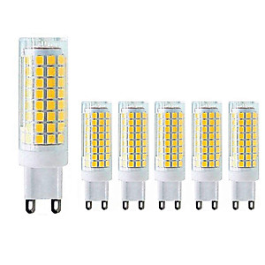 10W G9 LED Bulb Dimmable LED Corn Light Bulbs(6 Pack)- 100W G9 Halogen Bulbs Equivalent 4000K Natural White Ceramic G9 LED Light Bulbs for Home Lighting Chandelier Ceiling Fan, AC120V