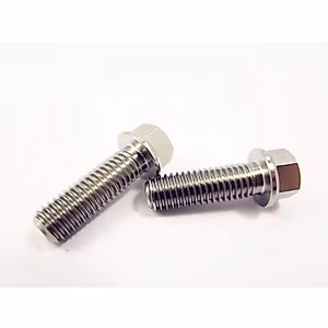 2PC Titanium Flange Bolt M8 x 25mm x 1.25mm Allen Hex Cap Head Screw - Hex 10mm