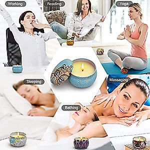 12 Pack Scented Candles Gift Set, Aromatherapy Candles Gifts for Women, 8% Essential Oil, 240H Long Last Burning Stress Relief Candles, Soy Candles for Birthday, Mother's Day, Anniversary, Christmas