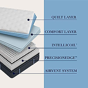 Stearns & Foster Estate 14.5" Hurston Luxury Firm Euro Pillowtop Mattress, 5-Inch Foundation, King, Hand Built in the USA