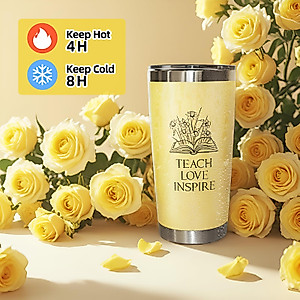 ADBAOBO Teacher Appreciation Gifts, 2025 Teacher Gifts for Women with 20oz Tumbler, Best Teachers Gift Back to School Thank You Gift for Teachers of the Year Birthday Retirement Christmas