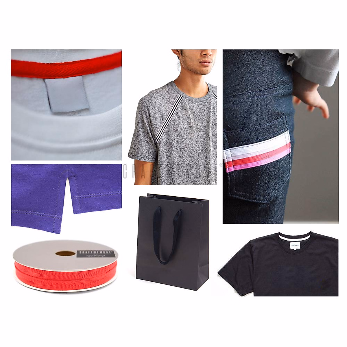 CRAFTMEMORE 1 Inch Twill Tape Fabric Ribbons Webbing Herringbone Twill Bias Binding Tape for Clothes Sewing Craft Trim Lace 18 Yards (MP1 White)