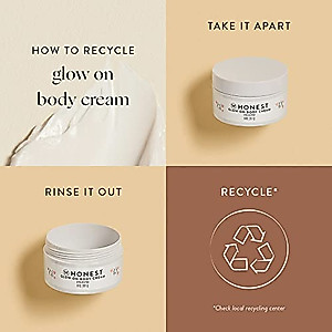 The Honest Company Honest Mama Glow On Body Cream | Hydrates, Firms, + Tightens Skin | Shea Butter, Avocado Oil, Vitamin E | 6 oz