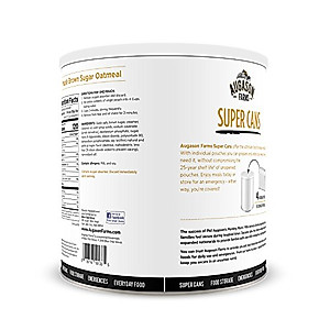 Augason Farms 5-10133 Maple Brown Sugar Oatmeal Super Can Food Storage, 10 Can with 4 Individual Pouches