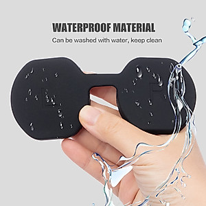 Lens Protective Cover for PS VR2, Anti-Dust Soft Silicone Lens Protective Cover for PlayStation VR2 Headset with Cute PS5 Controller Thumb Grips