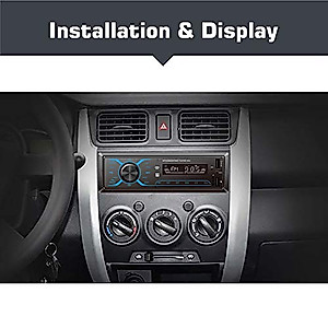 SEMAITU Smart Car Audio Systems, Single Din Multimedia Car Stereo, USB SD Support Mobile APP Control Bluetooth MP3 Hands-Free Calling, FM Radio Receiver for Car & Truck