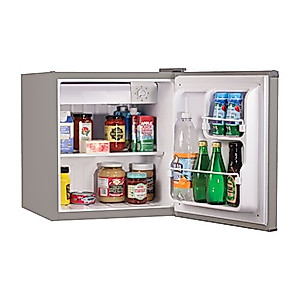 BLACK+DECKER 1.2 Cu. Ft. Compact Upright Freezer, Mini Deep Freeze with Full-Width Wire Shelf & BCRK17V Compact Refrigerator Energy Star Single Door Mini Fridge with Freezer, 1.7 Cubic Ft, VCM