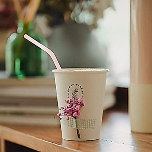 Sihuuu Straws Silicone Straws Drinking Straws Reusable Straws Thickened 5 Set with Brush