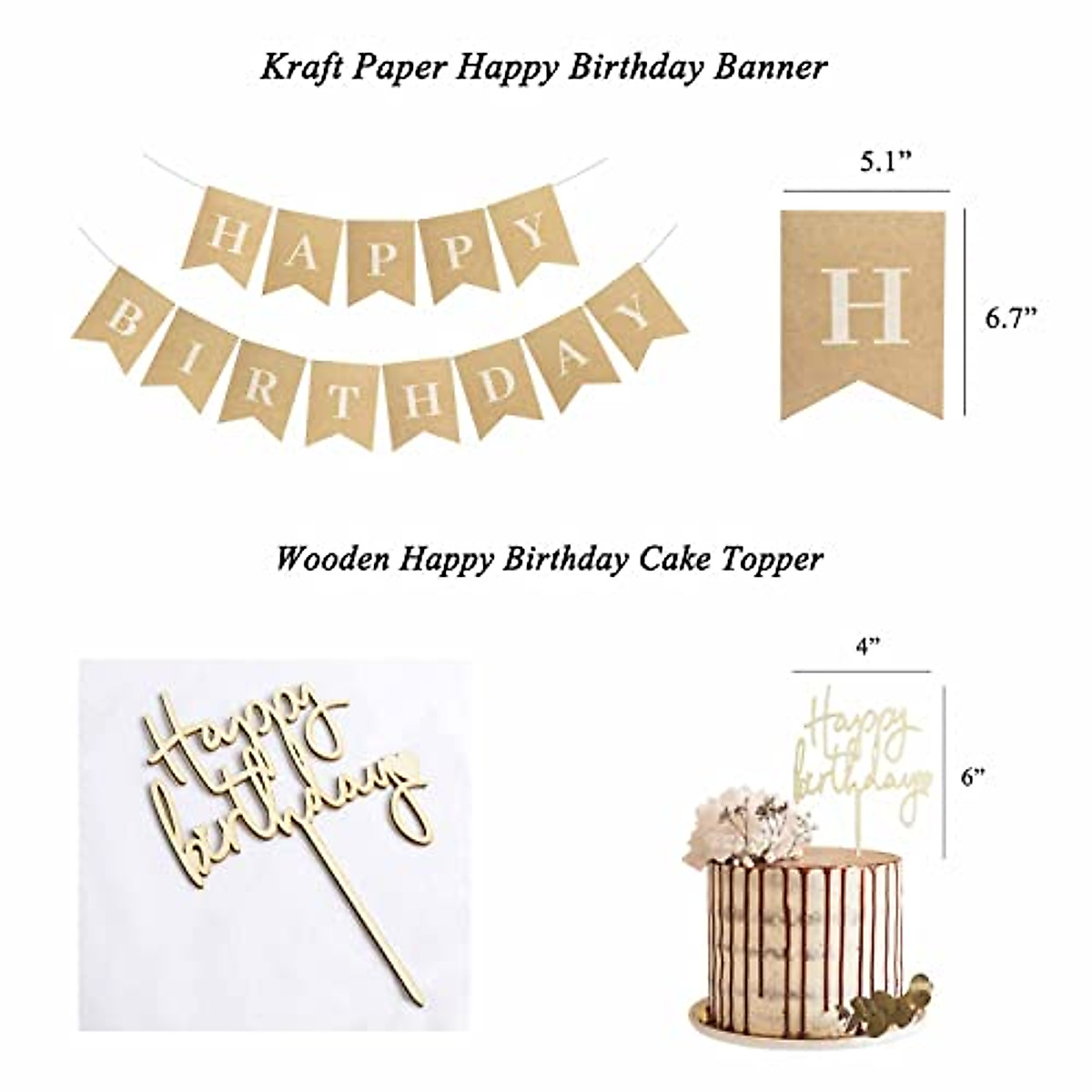 ANSOMO Rustic Sage Green Happy Birthday Party Decorations Eucalyptus Retro Olive Green Tan Khaki Kraft Brown Cream Ivory Nude Blush Décor Supplies Neutral Botanical Greenery Banner Balloons Pom Poms