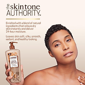 Ambi Soft & Even Creamy Oil Body Lotion | Dry Skin Relief | Fast-Absorbing | No Greasy After Feel | 12 Ounce