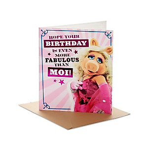 UK Greetings Disney The Muppets Birthday Card For Her/Female/Friend With Envelope - Miss Piggy Design