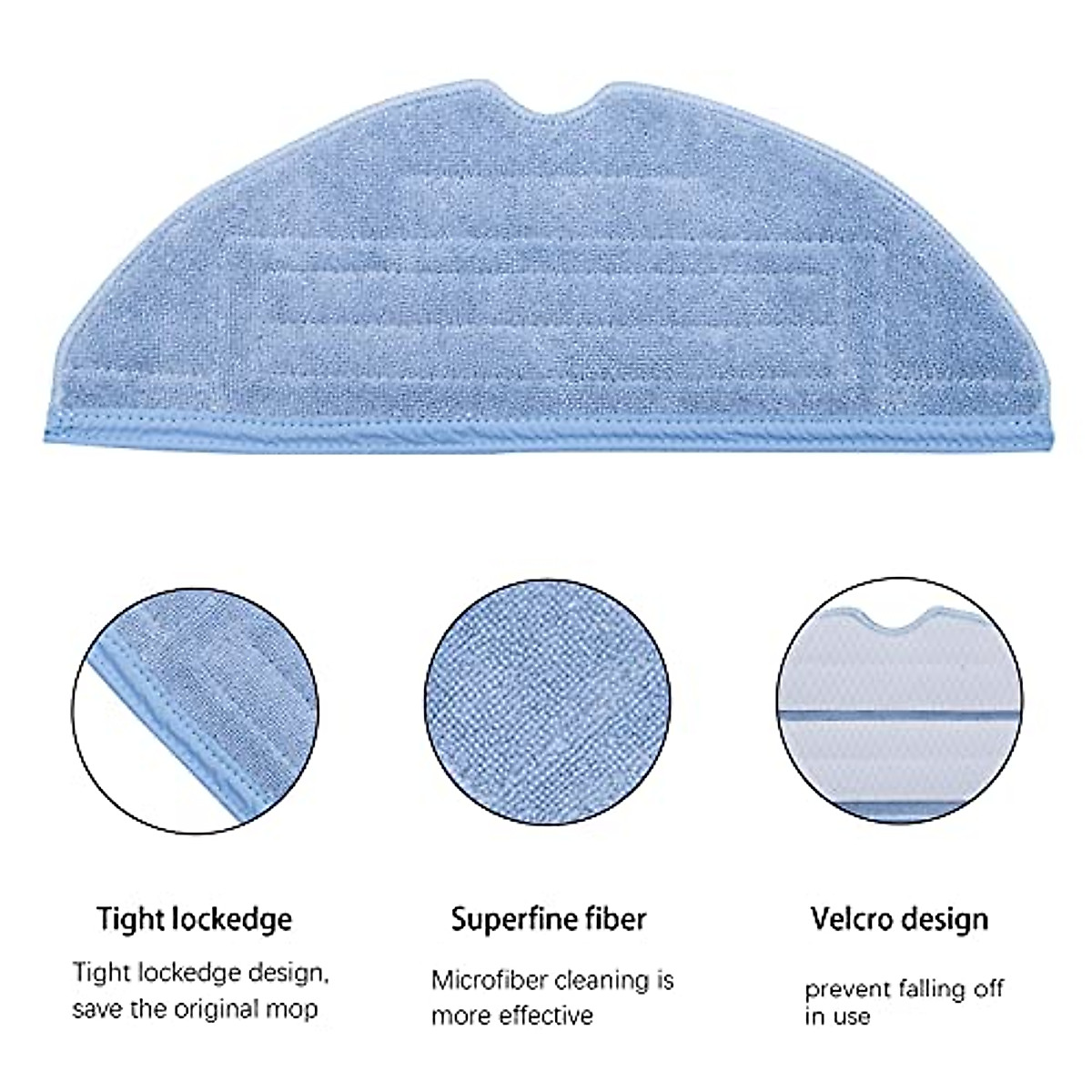 ilovelife 10 Pcs Mop Cloth Pads Replacement for Xiaomi Roborock S7 T7S T7 Plus Vacuum Cleaner Parts Replacement Microfiber Soft Pad, 10 Mop