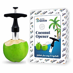 Home Genie Stainless Steel Coconut Opener Tool | Portable Coconut Opener Tool | Coconut Opener Tool Stainless Steel |Kitchen Tools-Assorted Colors-Pack of 1