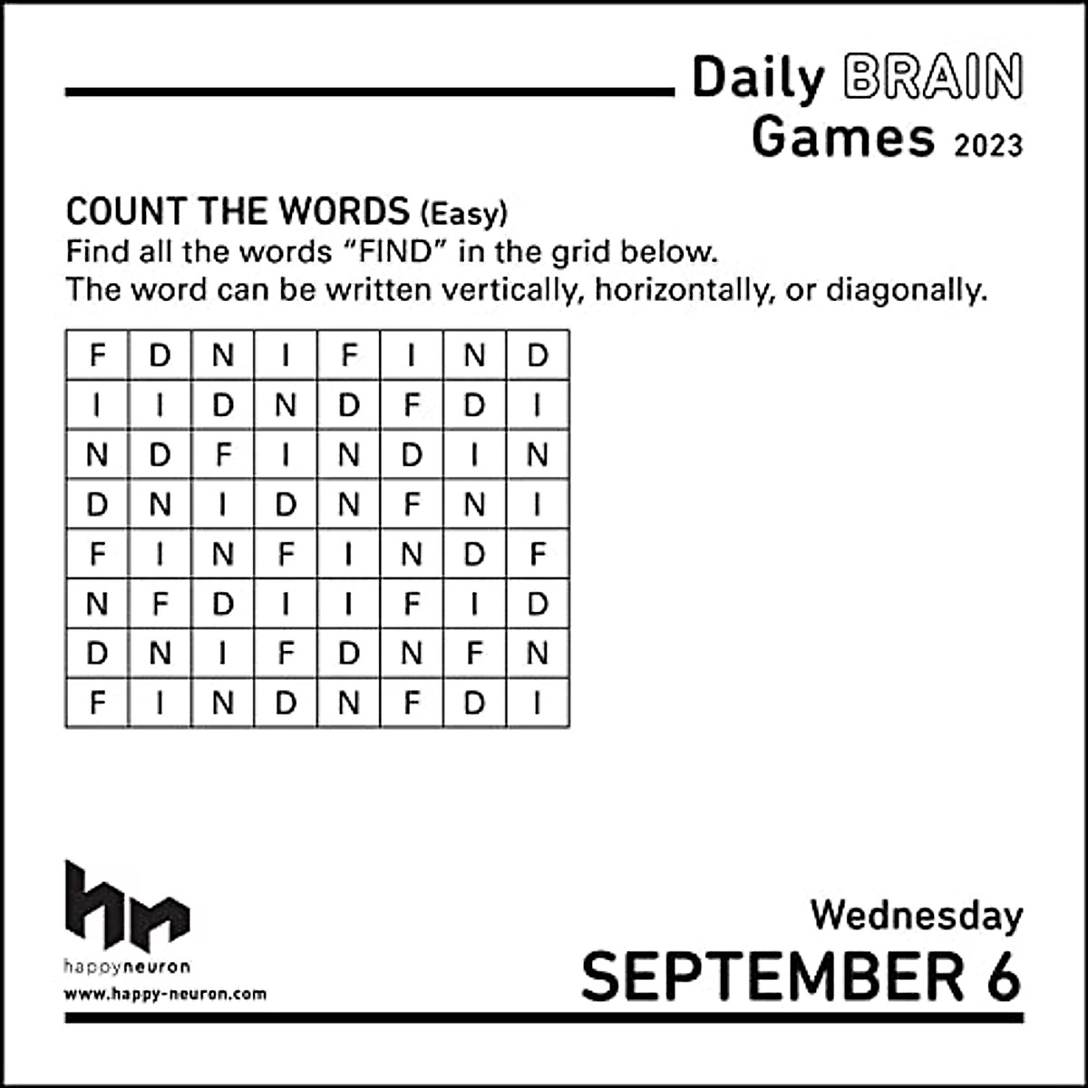 Daily Brain Games 2023 Day-to-Day Calendar