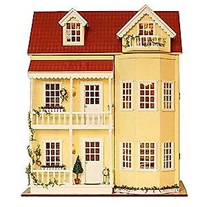 Flever® Dollhouse Miniature DIY House Kit Manual Creative with Furniture for Romantic Artwork Gift-Great Villa (Fairy Homeland)