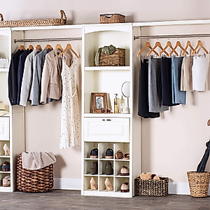 ZOBER High-Grade Wooden Suit Hangers (10 Pack) with Durable Adjustable Metal Clips, 360° Swivel Hook, Shoulder Notches for Dress Coat, Blouse, Jacket