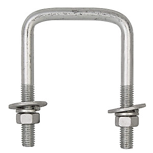 KUAFU Universal U-Bolts for Boat Trailer Square Steel 1/2" Dia X 3 1/16" X 4 5/16" 4Pcs