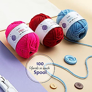 Soft Yarn for Crocheting - 2400 Yards Crochet Yarn for Crocheting and Knitting Yarn, Amigurumi Yarn for Knitting, Acrylic Yarn Bulk, Perfect Yarn for Crafts, Crocheting Yarn Set - 24 Yarn Pack x 50g