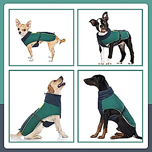 Warm Dog Winter Coat Reflective Dog Cold Weather Jacket Turtleneck Dog Vest Thick Fleece Lining Vest Windproof Dog Snow Suit Pet Apparel for Small Medium Large Dogs (Medium)