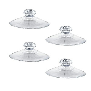 YeeBeny 4PCS Shower Caddy Connectors Suction Cups for Bathroom, 1.8 Inch PVC Plastic Heavy Strength Large Clear Sucker Without Hooks, Replacement Suction Cups Compatible with iDesign